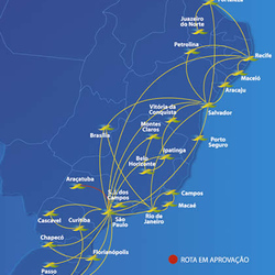 Avianca Brasil route maps