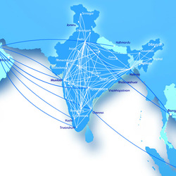 IndiGo Airlines route maps