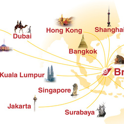 Royal Brunei Airlines route maps